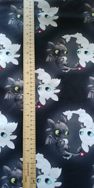 Toothless Black 2yd cut – Sash Fabrics- Jackie