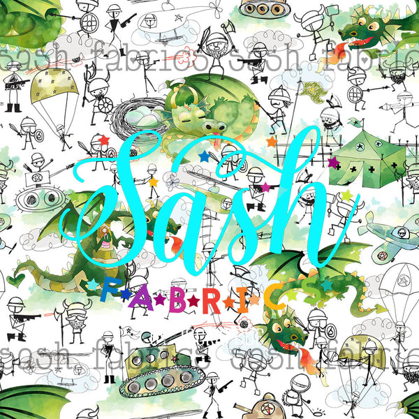WOVEN Doodle Army 2 – Sash Fabrics- Jackie